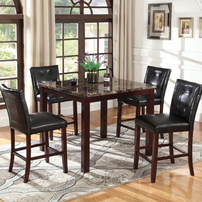 Coaster #100772 Cappuccino/Tan Seats Wheat Back Dining Chairs - Curley ...